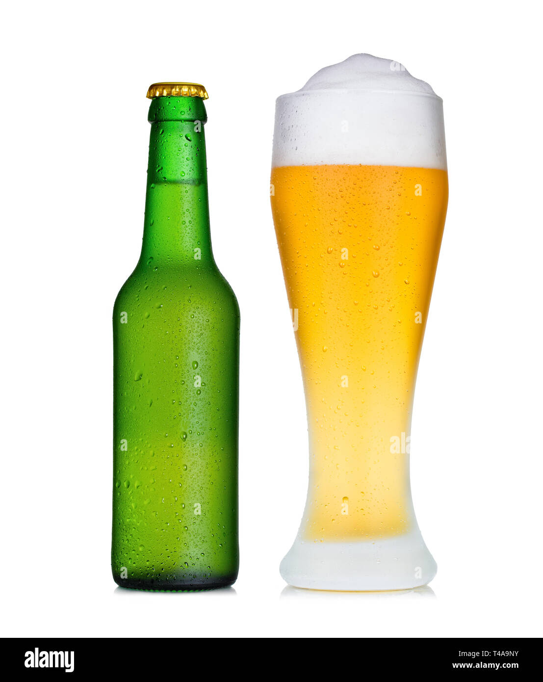 Beer bottle and glass Cut Out Stock Images & Pictures - Alamy