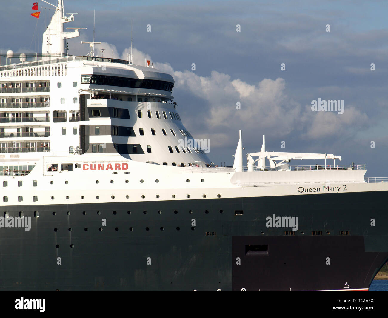 RMS Queen Mary 2 at Southampton Docks, photograph taken from Hythe ...