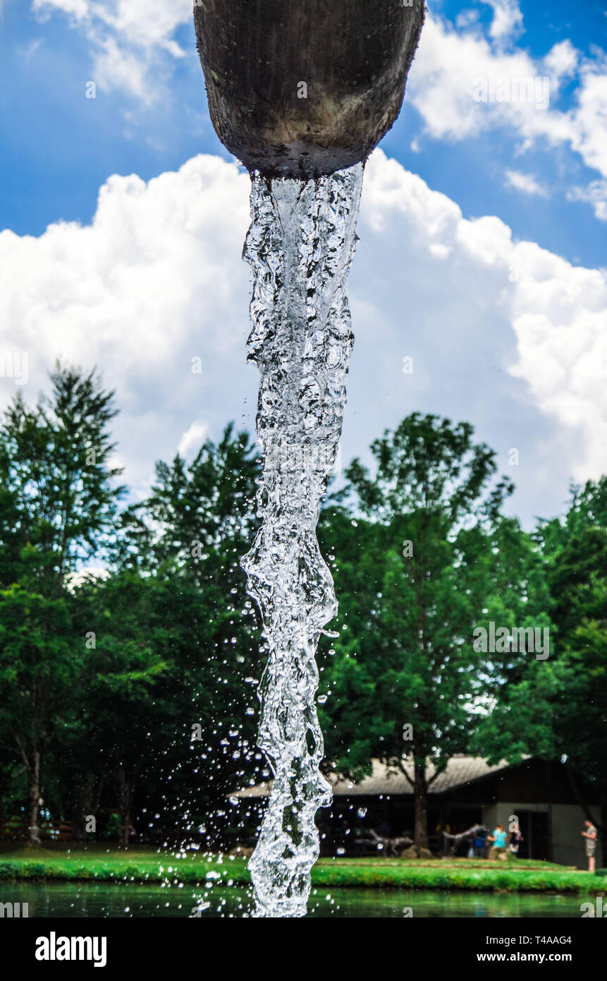 water, source of life, descends fresh and clean from the blue sky ...