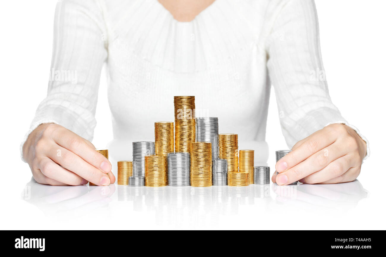 Hands counting a stack of money hi-res stock photography and images - Alamy