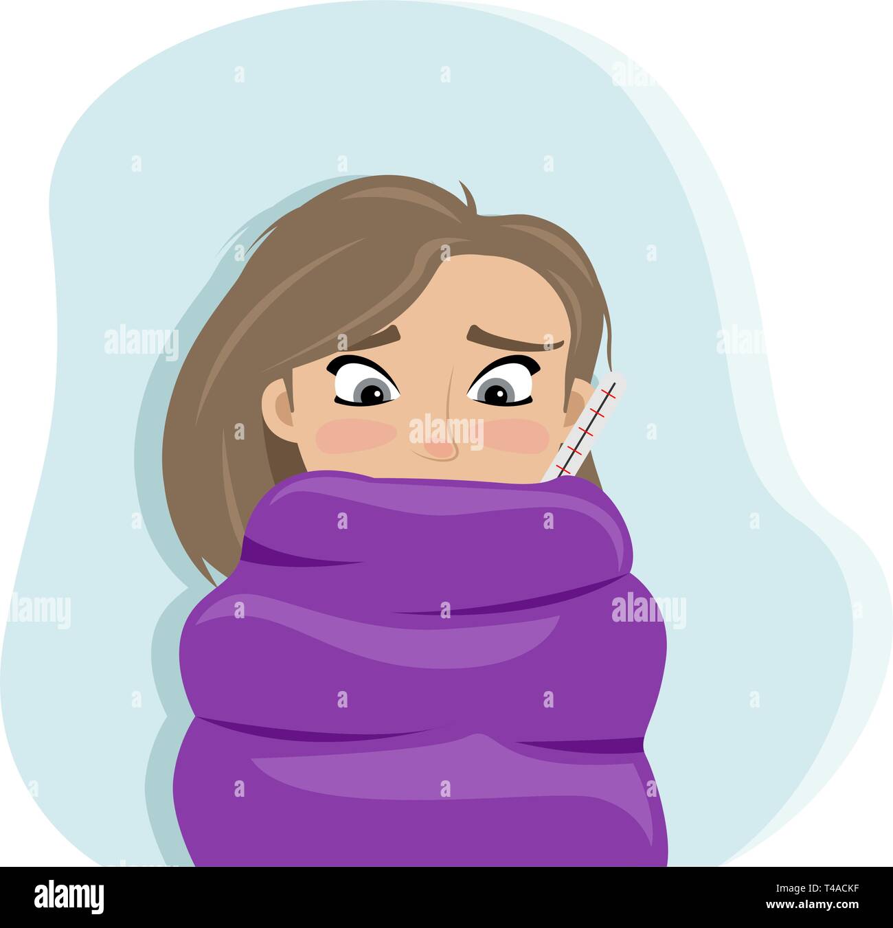 Freezing Cold Girl Cartoon