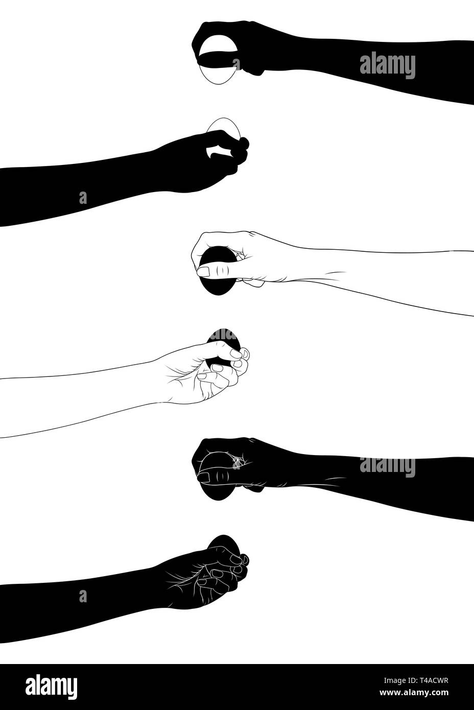 Close up hand drawing on Black and White Stock Photos & Images - Alamy