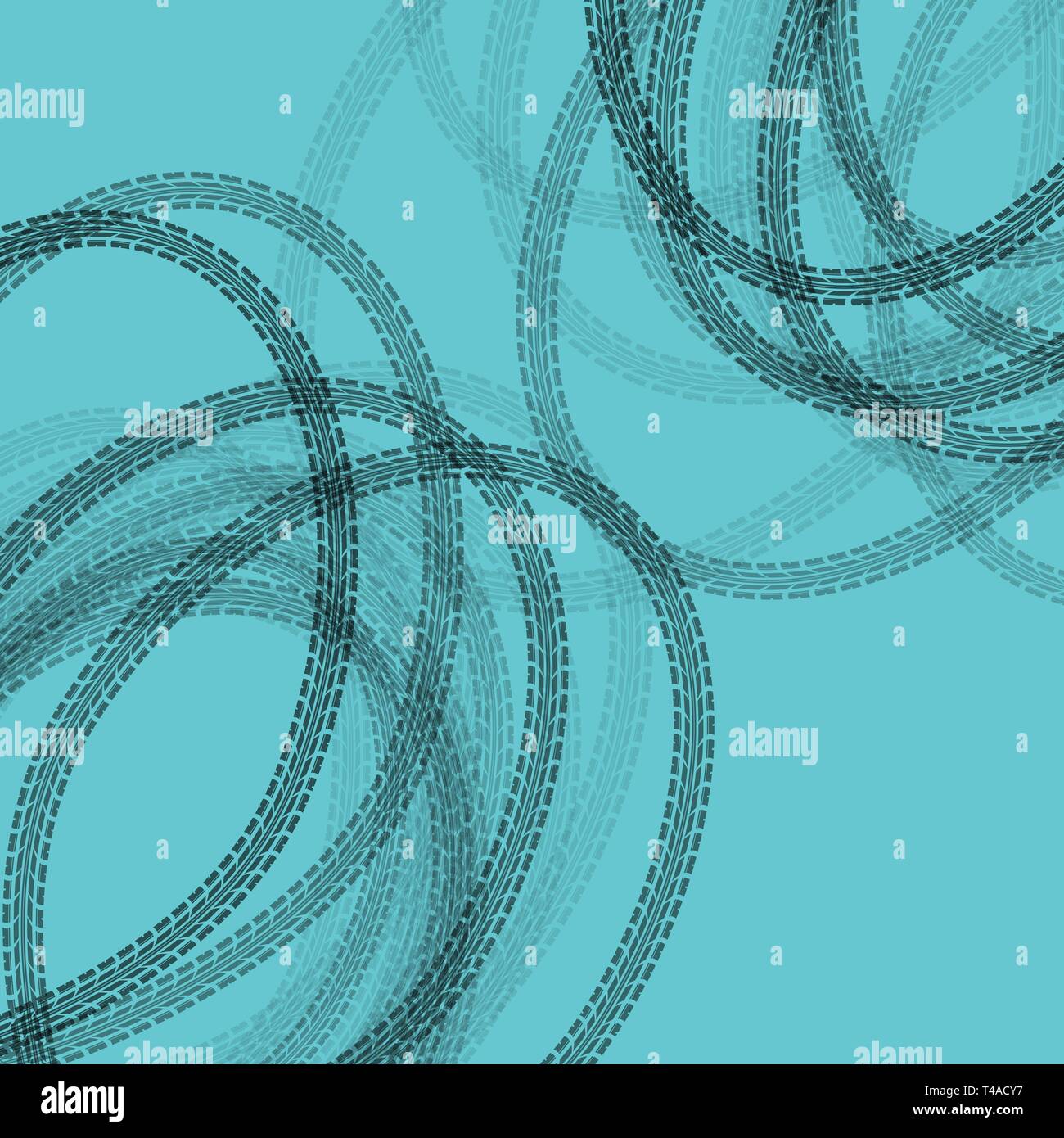 Blue background with black transparent tire tracks Stock Vector Image ...