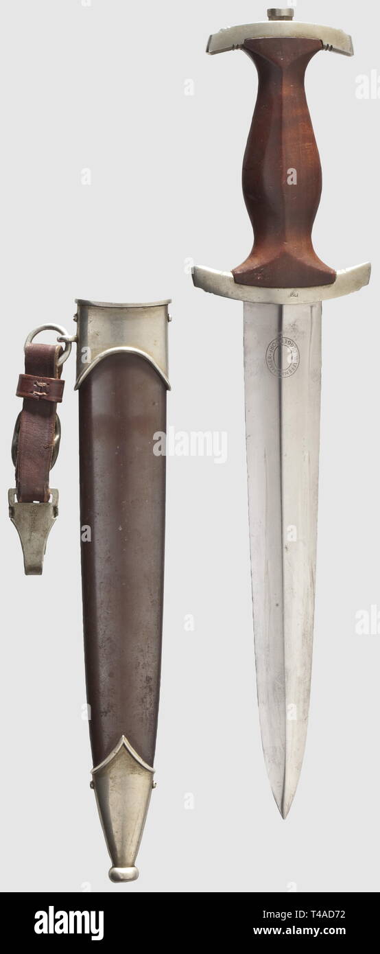 M 1933 SA service dagger, with leather hanger, Maker Waffenhammer ...