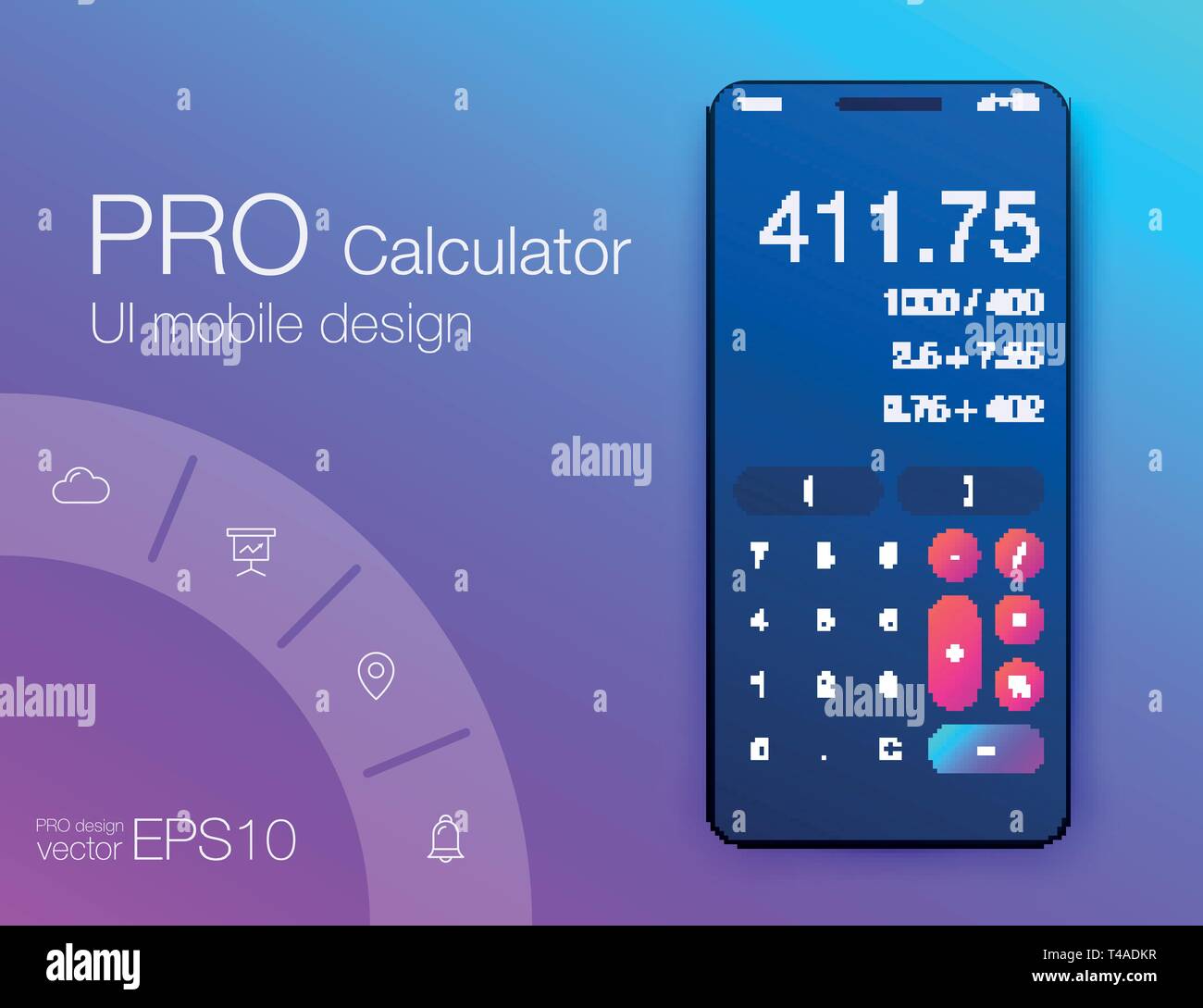 Mobile phone application for analytics. stock vector Stock Vector Image ...