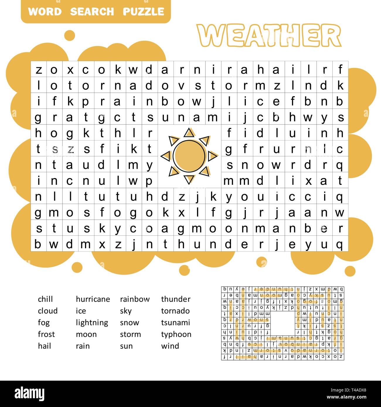 Words puzzle children educational game. Place the letters in right ...