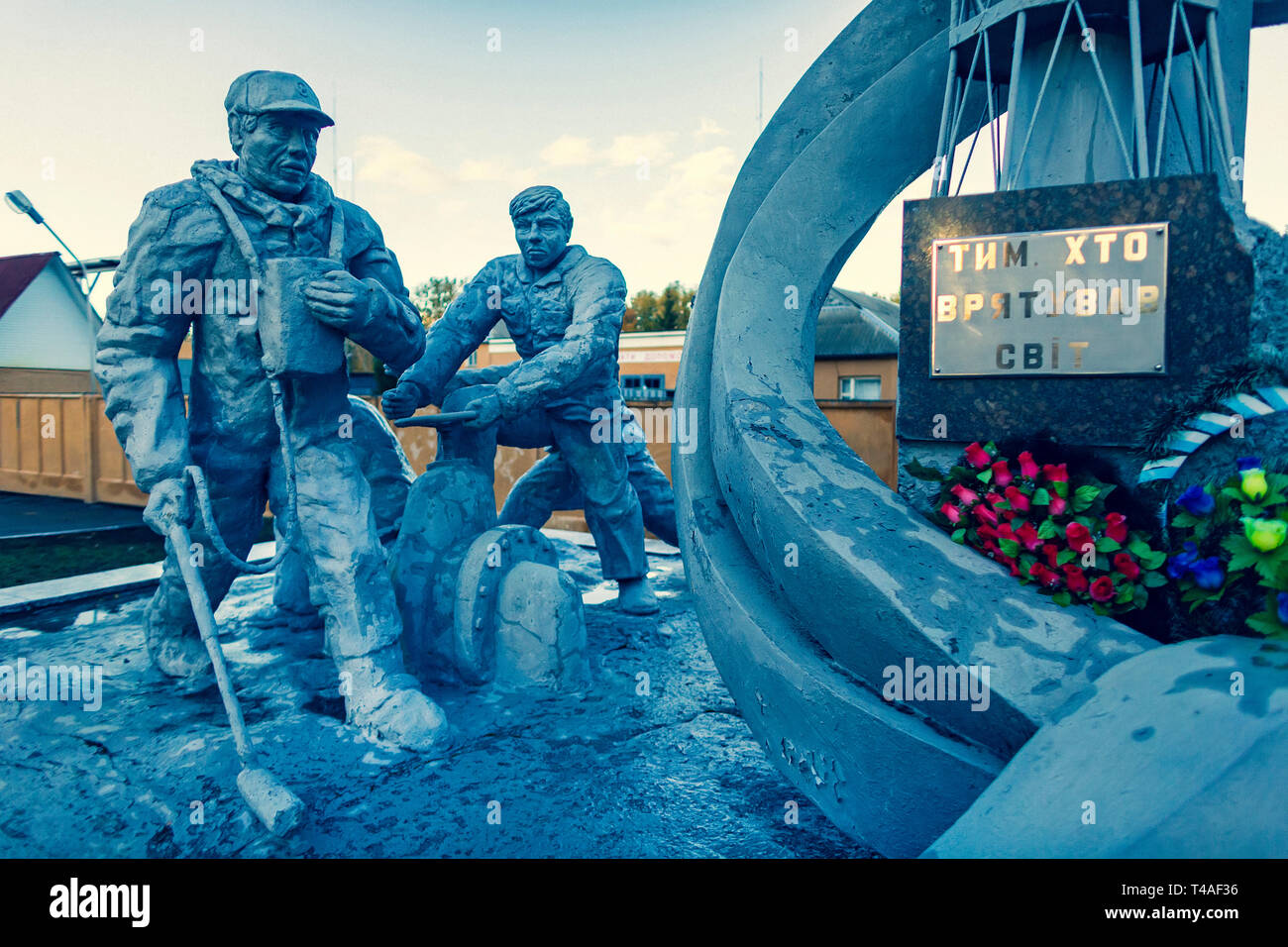 The Monument to the Chernobyl Liquidators is dedicated to firefighters ...