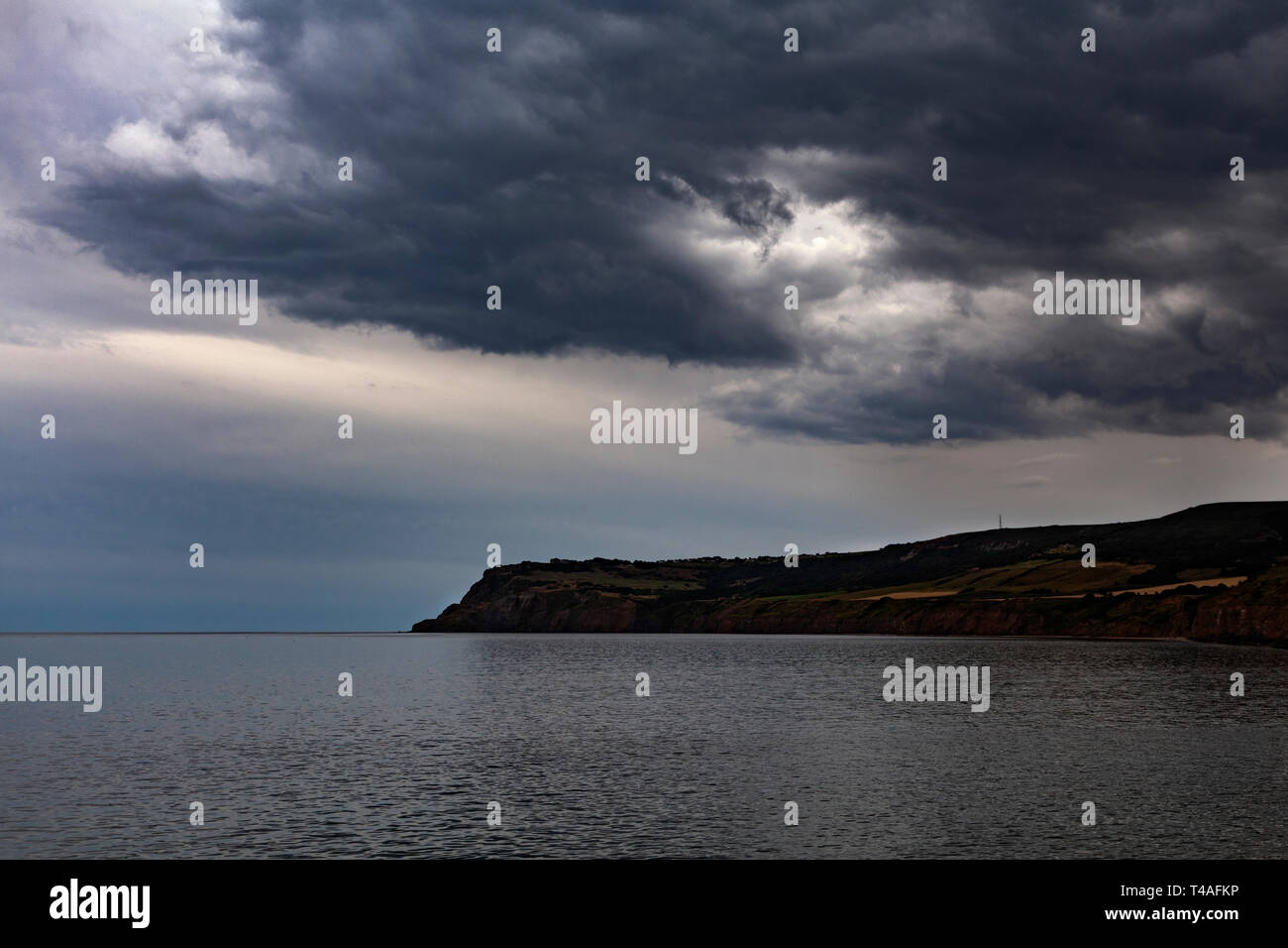 Vortex-like clouds over Robin Hood's Bay , North Yorkshire Stock Photo ...