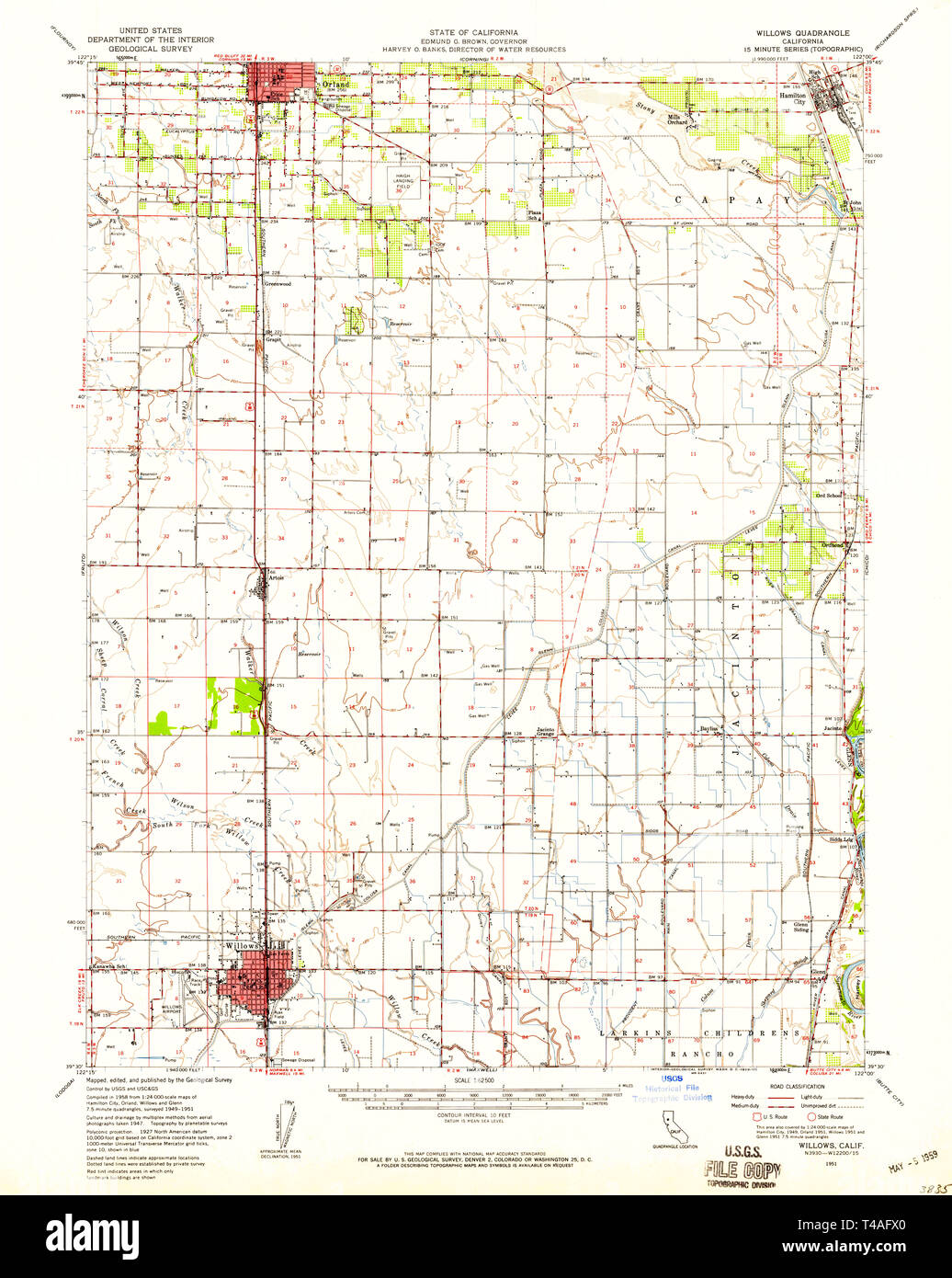 Willows map hi-res stock photography and images - Alamy