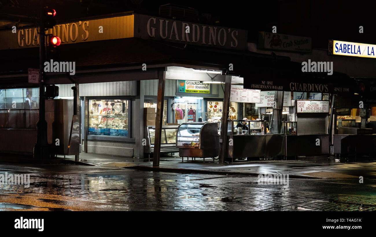 San Fransisco Market At Night Stock Photo - Alamy