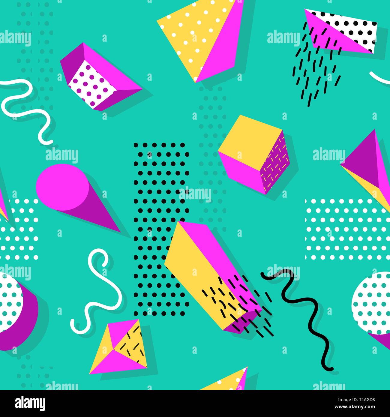 1980s vector geometric shapes hi-res stock photography and images - Alamy