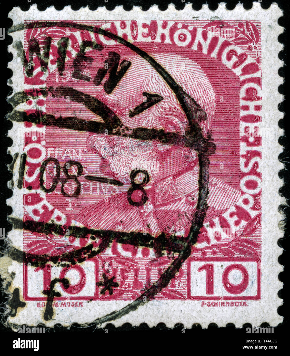 Postage stamp from Austria in the Jubilee series issued in 1908 Stock ...