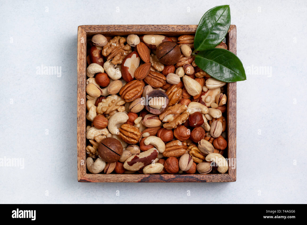 Dried fruits nuts mixed in wooden bowl hi-res stock photography and ...