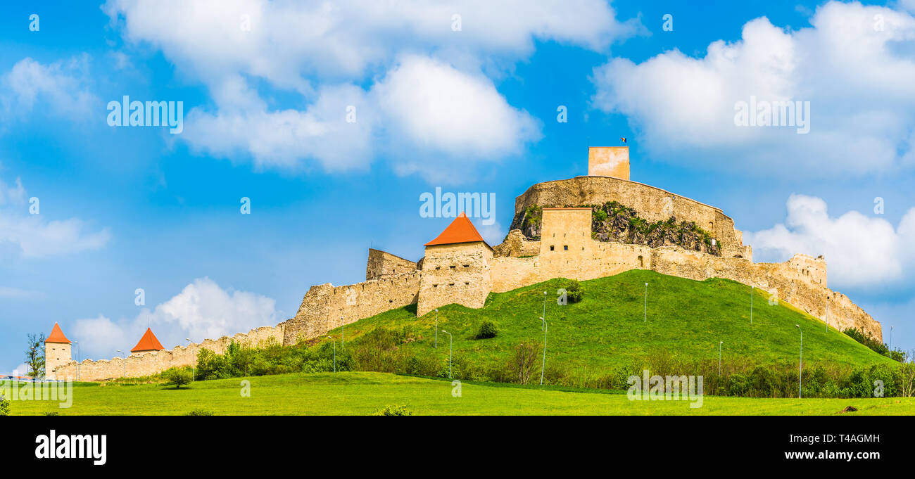 Medieval Fortress Rupea, Brasov landmark, Transylvania, Romania Stock ...