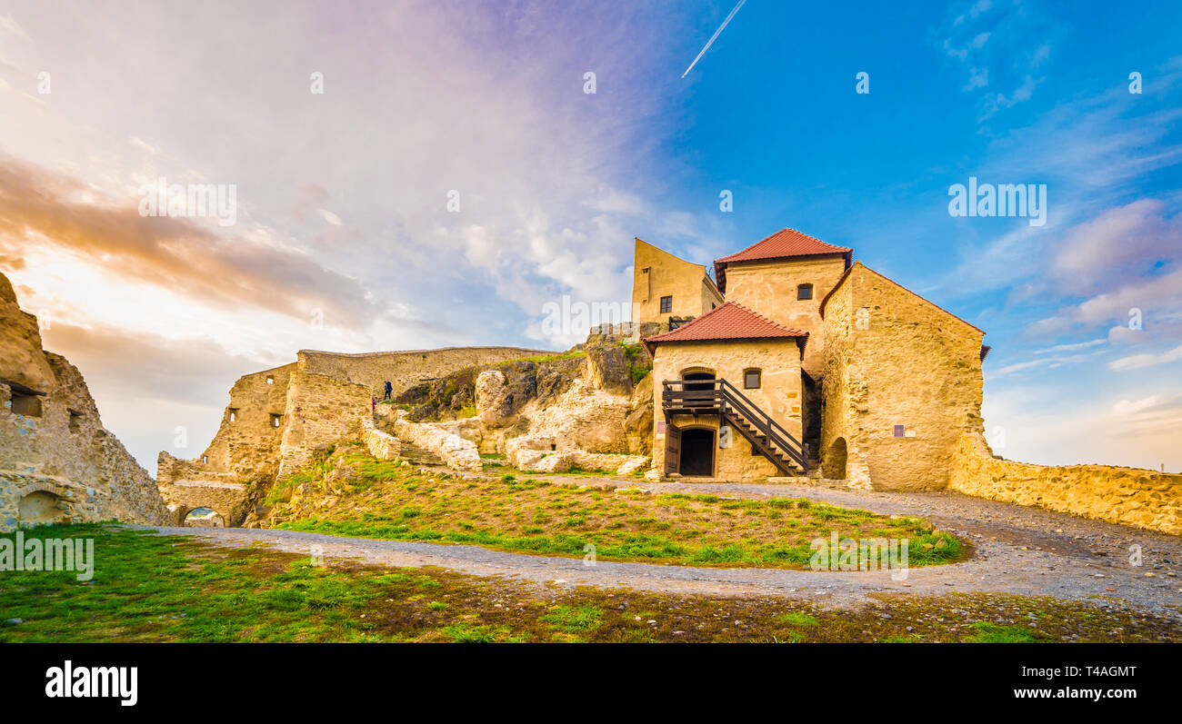 Medieval Fortress Rupea, Brasov landmark, Transylvania, Romania Stock ...