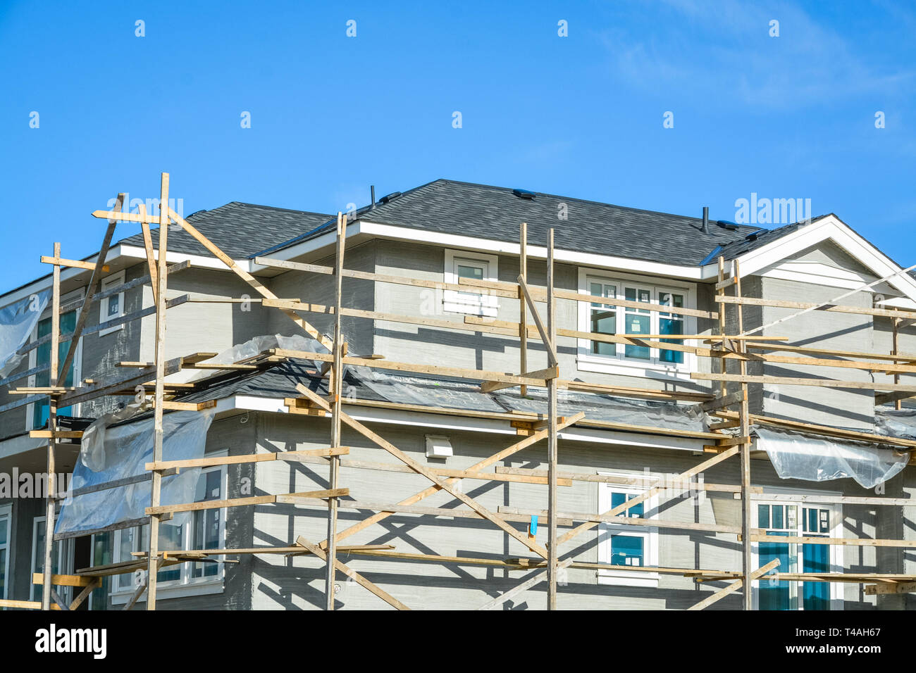 Top of large residential house in trestles Stock Photo - Alamy