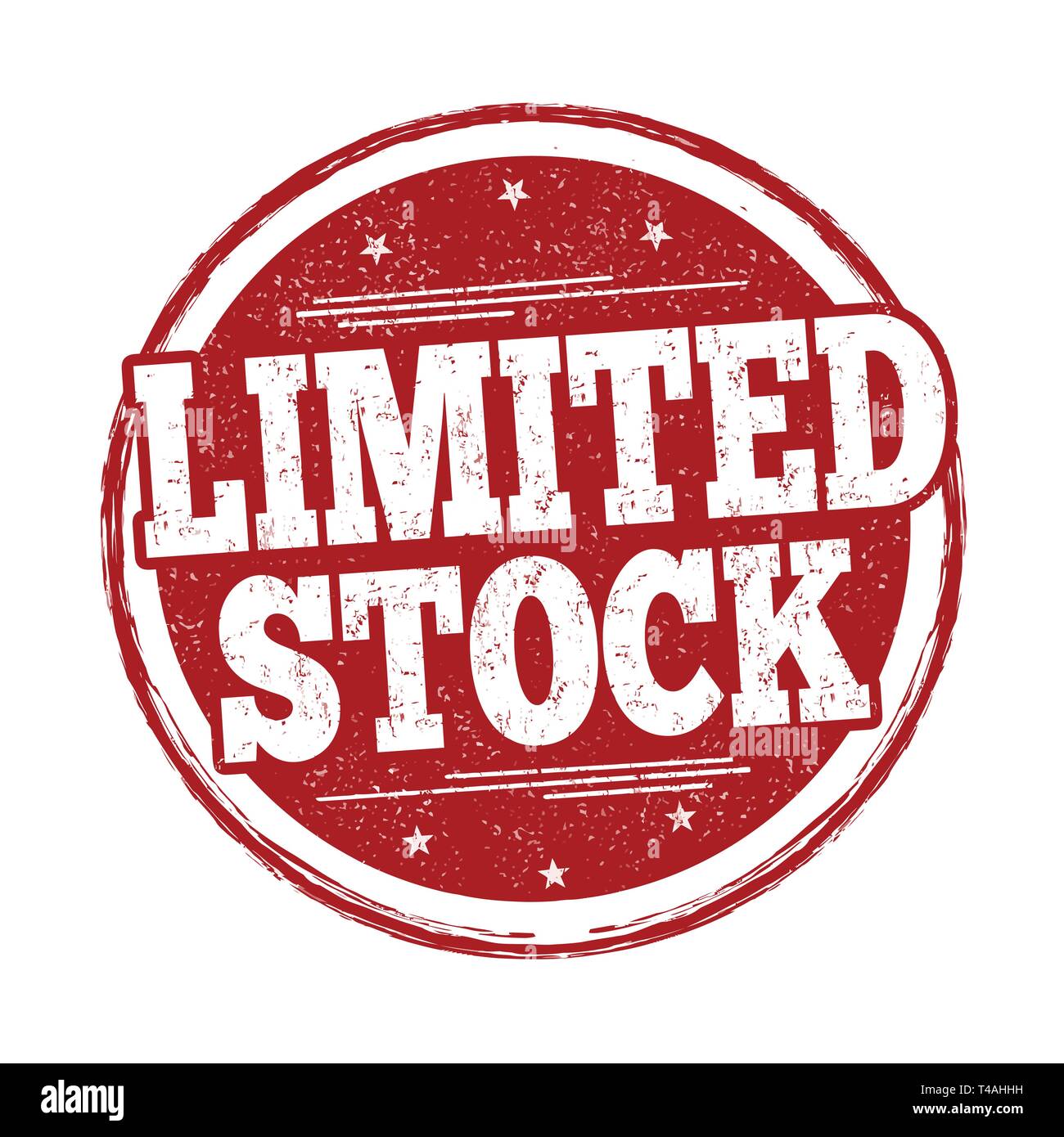 Limited stock sign or stamp on white background, vector illustration ...