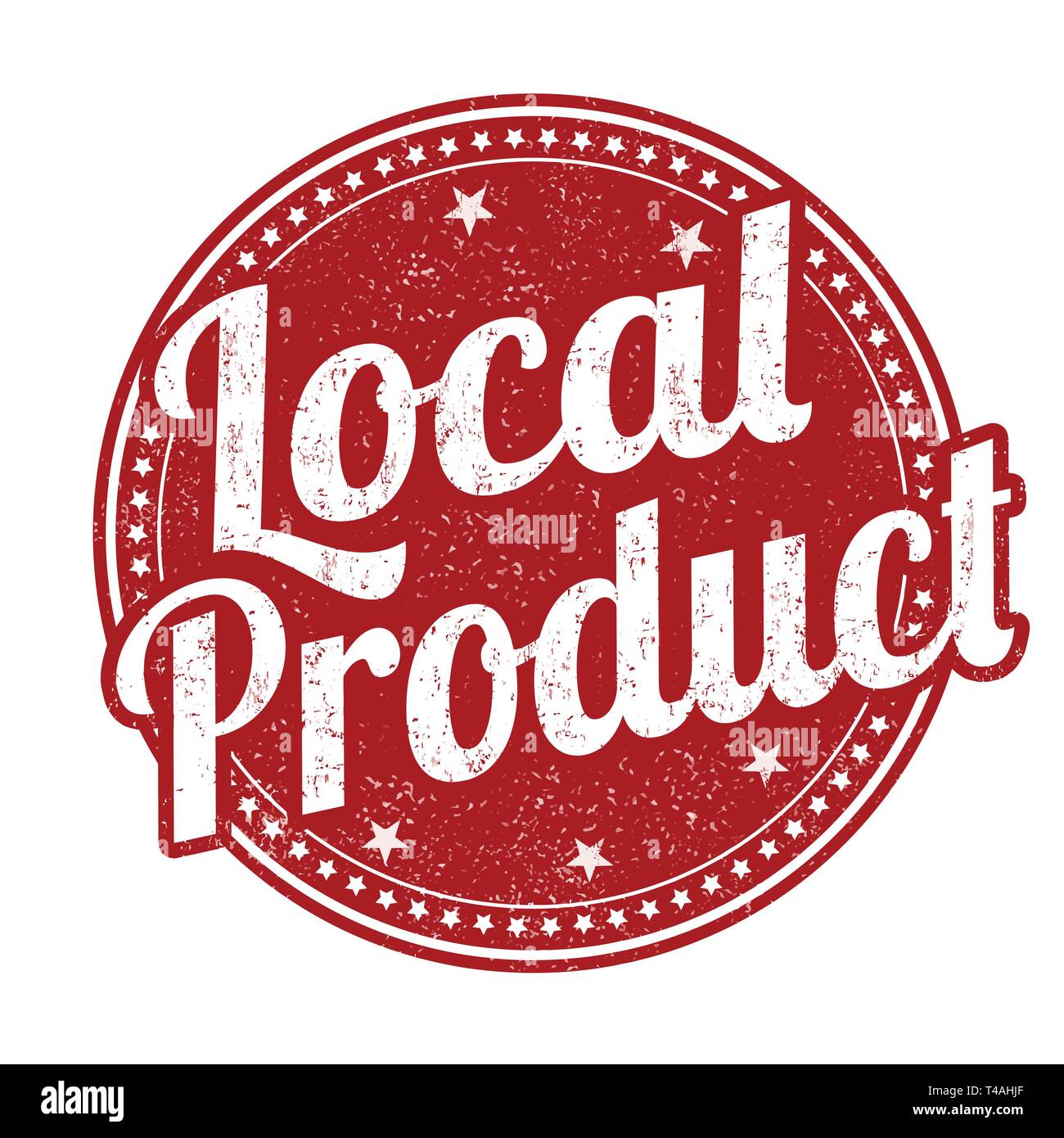 Local product sign or stamp on white background, vector illustration ...