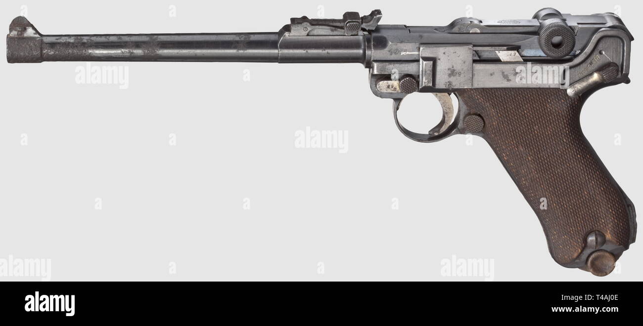Small arms, pistols, Luger Pistol 08 Parabellum, caliber 9 mm ...