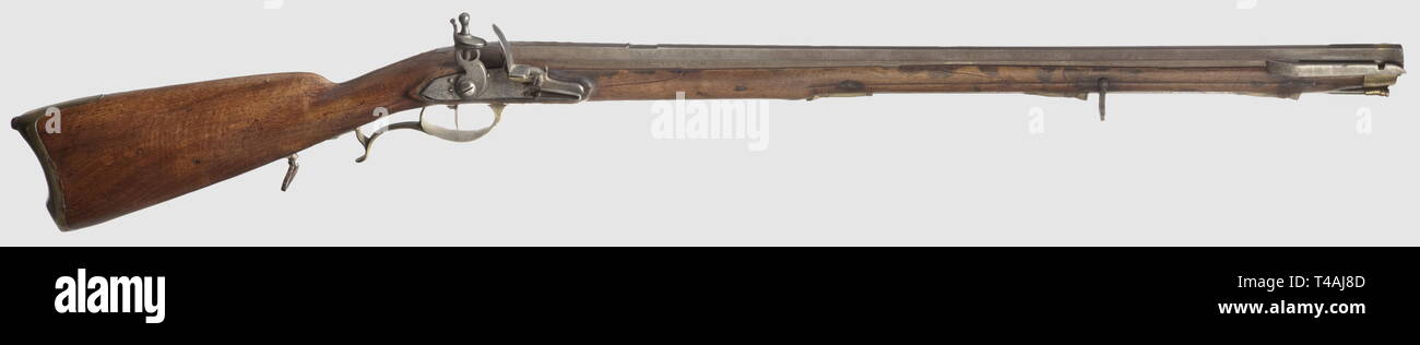 Civil long arms, flintlock and caplock, flintlock rifle, German, circa ...