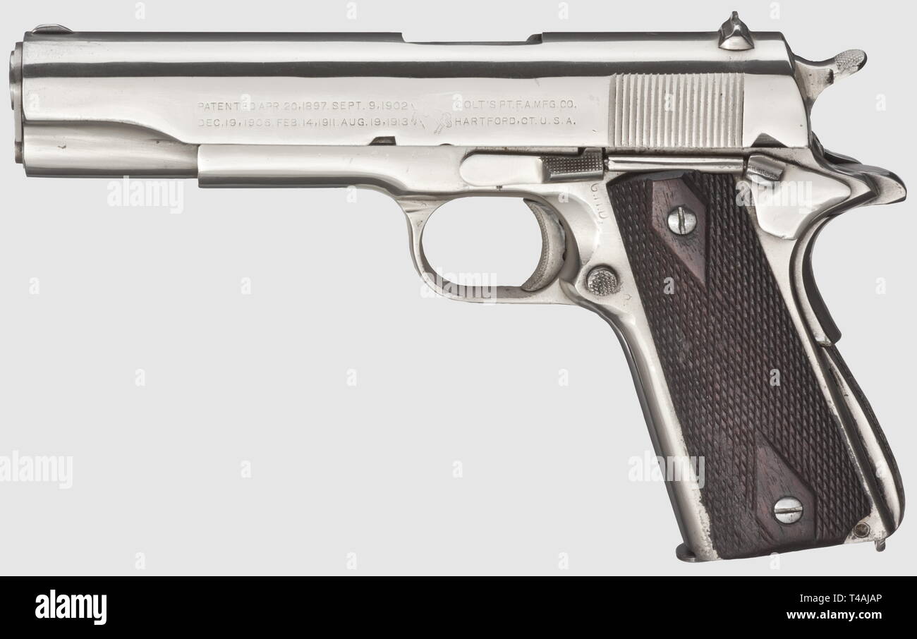 Small arms, pistols, Colt Model 1911, caliber .45, Editorial-Use-Only ...
