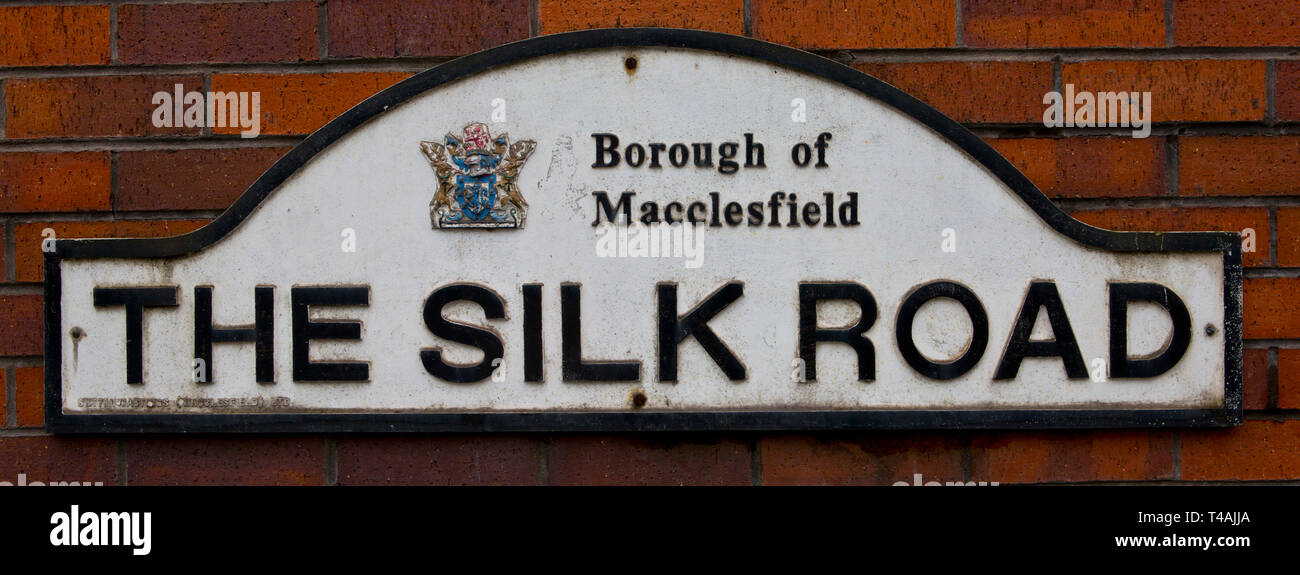 Road sign for silk road Stock Photo - Alamy