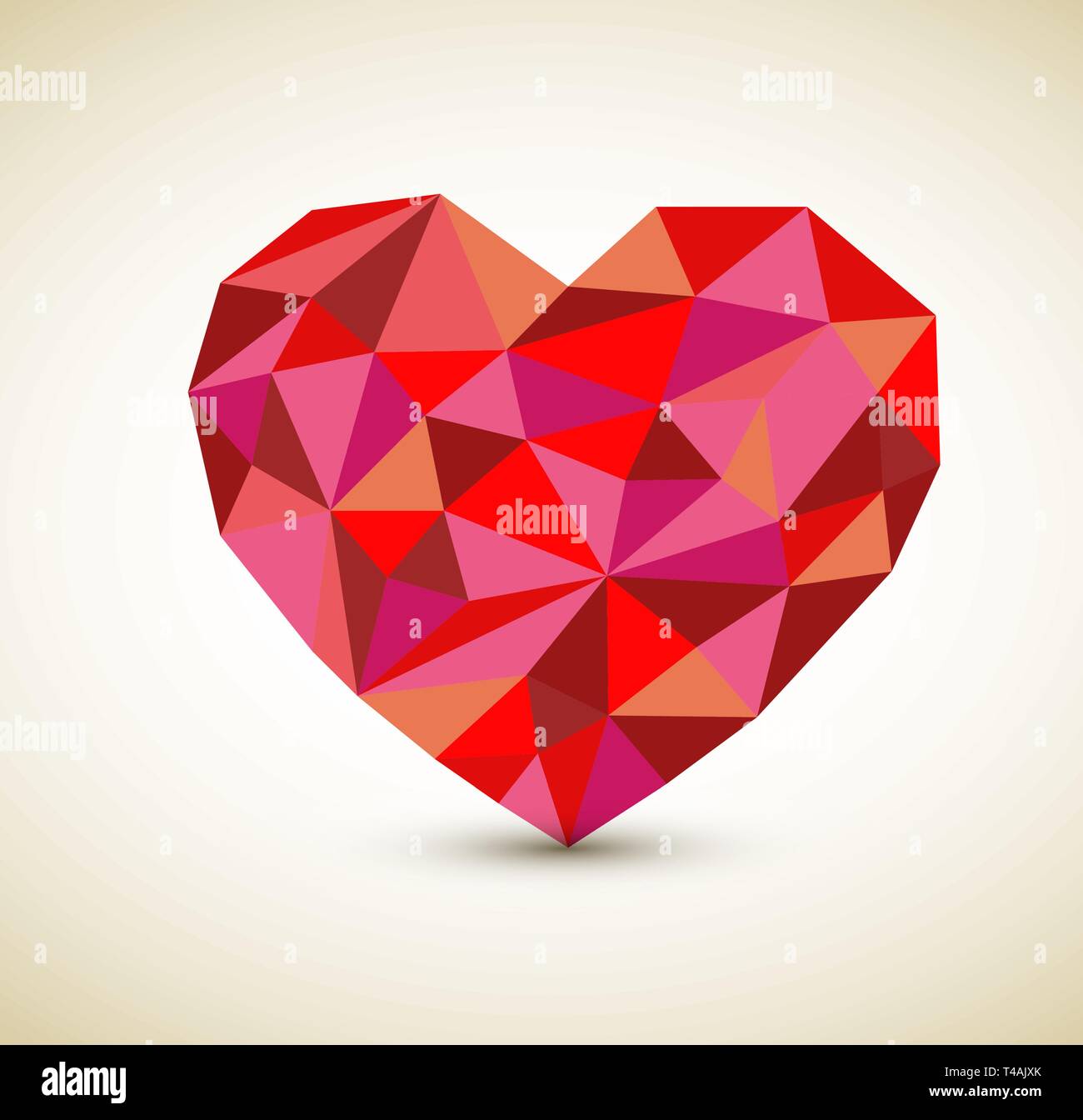 Vector retro heart made from color triangles Stock Vector Image & Art ...
