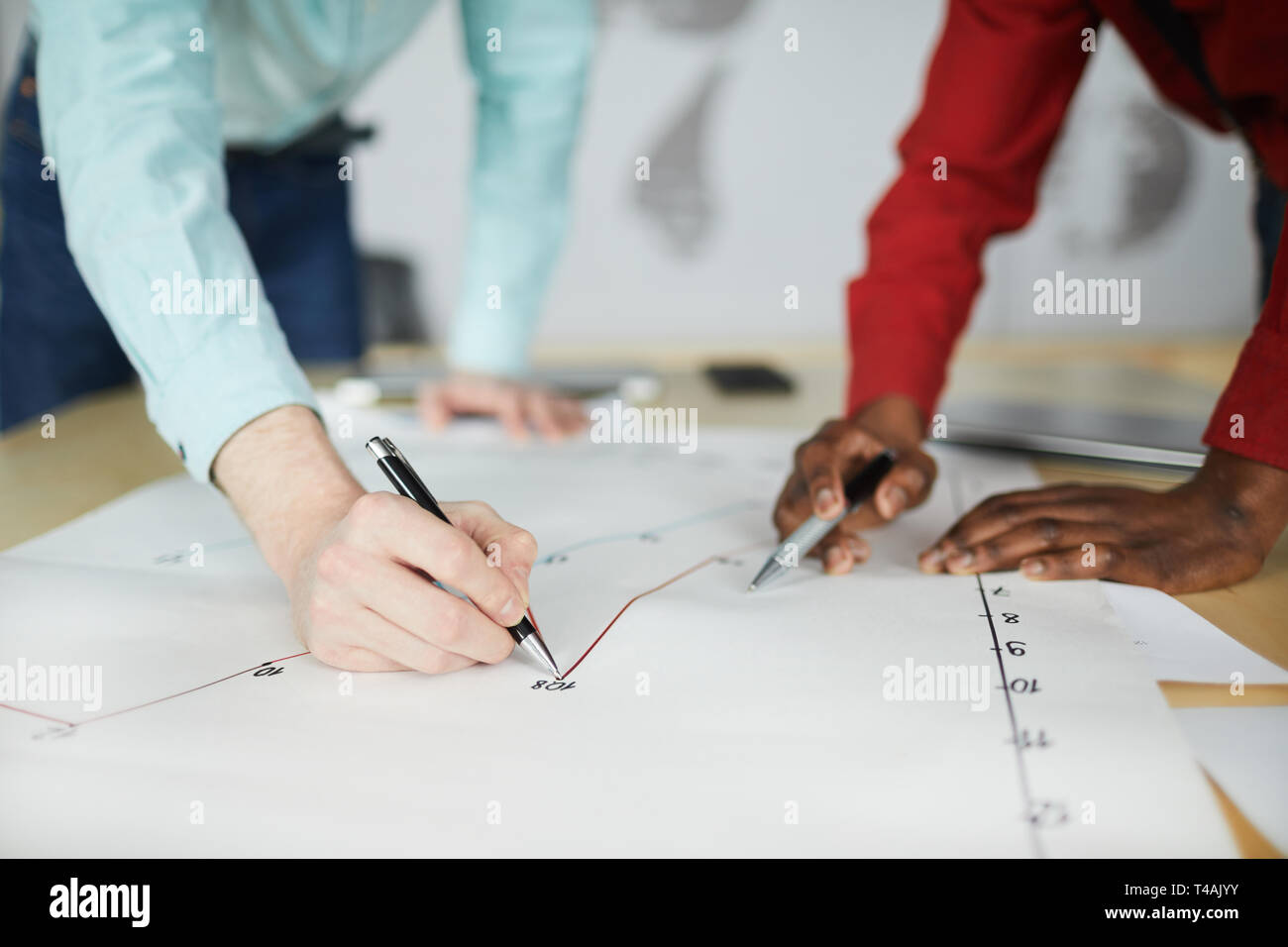 Drawing Line Graph Stock Photo - Alamy