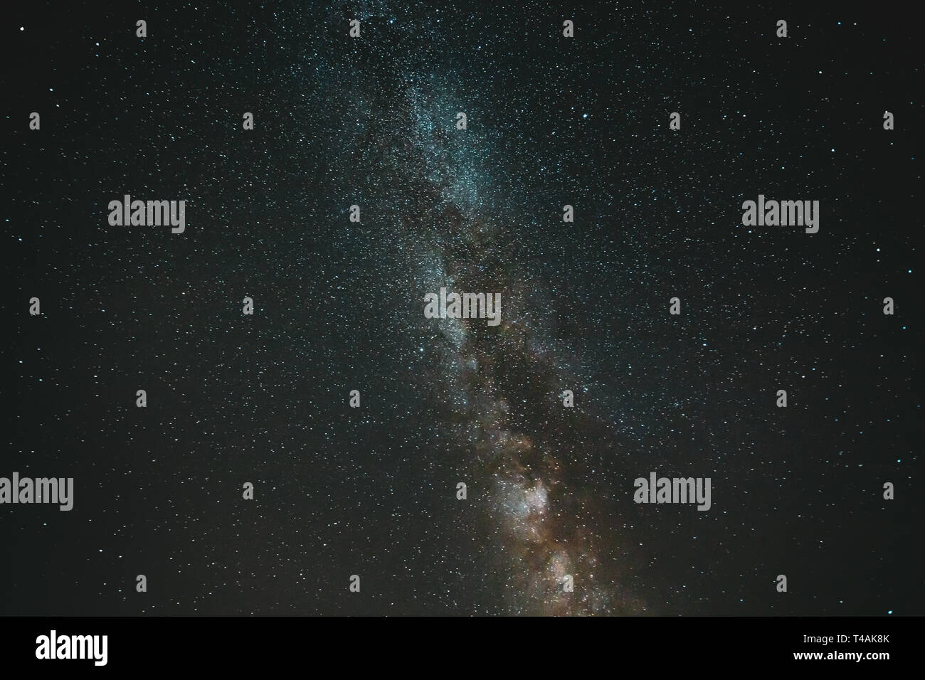 Natural Night Sky Stars With Milky Way Galaxy. Real Photo Starry Sky ...