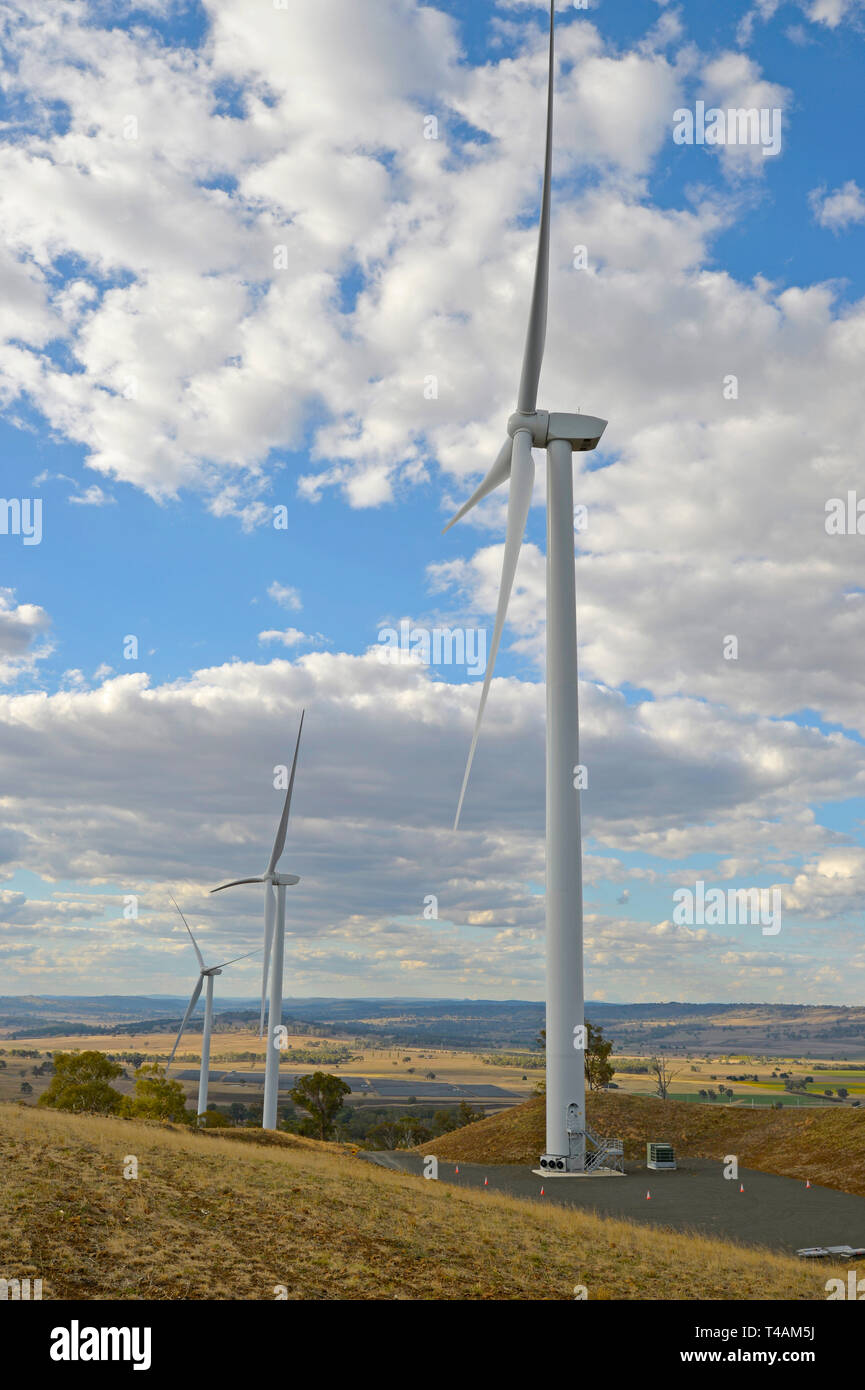 white rock wind farm outside Glen Innes in northern new south wales ...