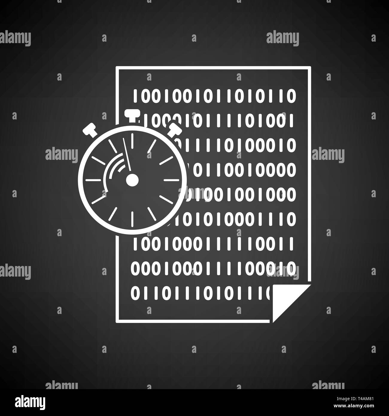 Fast Development Icon. White on Black Background Design. Vector ...