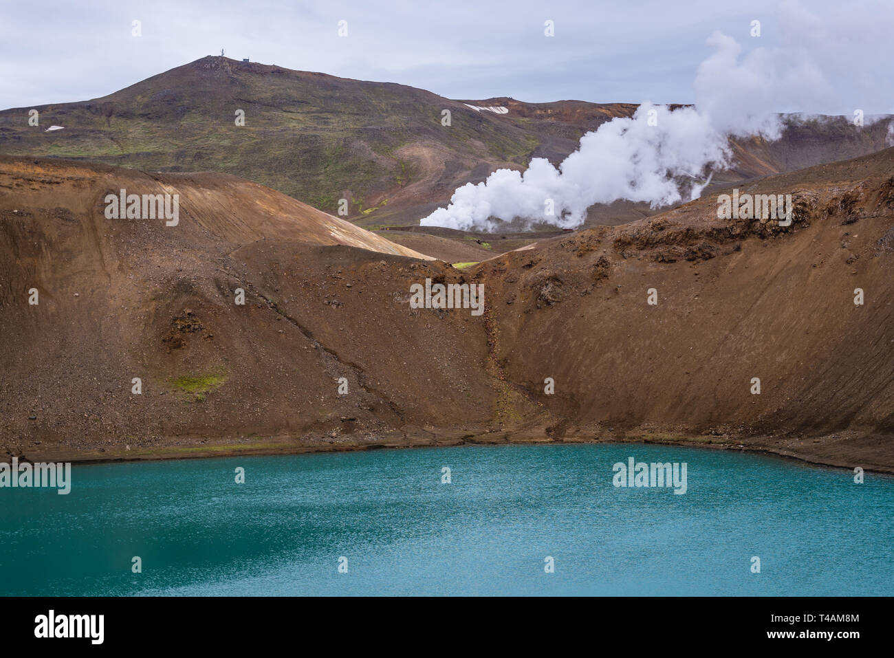 Steam above Viti - Hell crater of Krafla caldera in Iceland Stock Photo ...