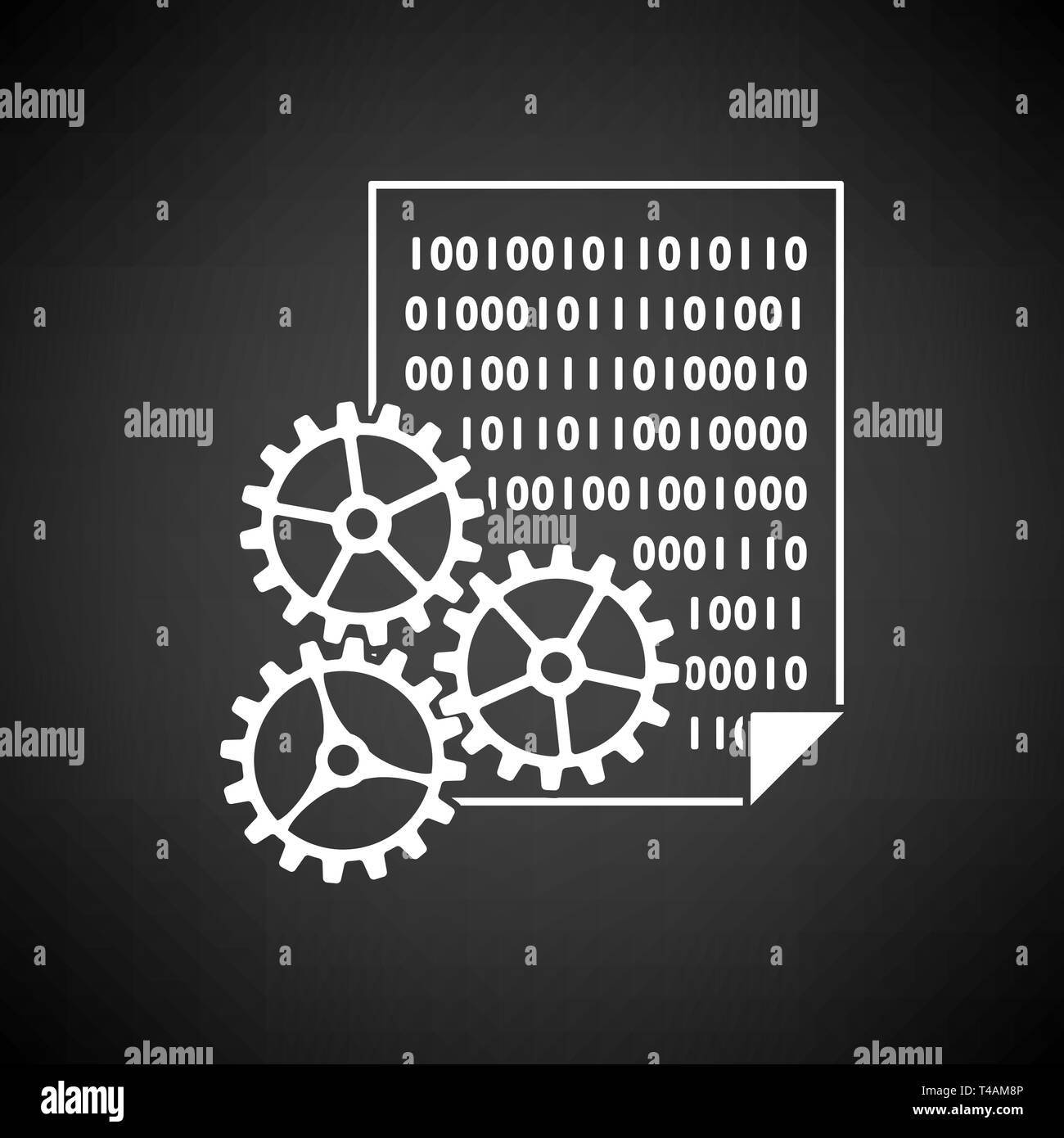App Development Icon. White on Black Background Design. Vector ...