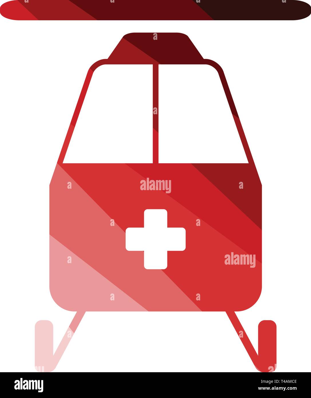 Medevac icon. Flat color design. Vector illustration Stock Vector Image ...