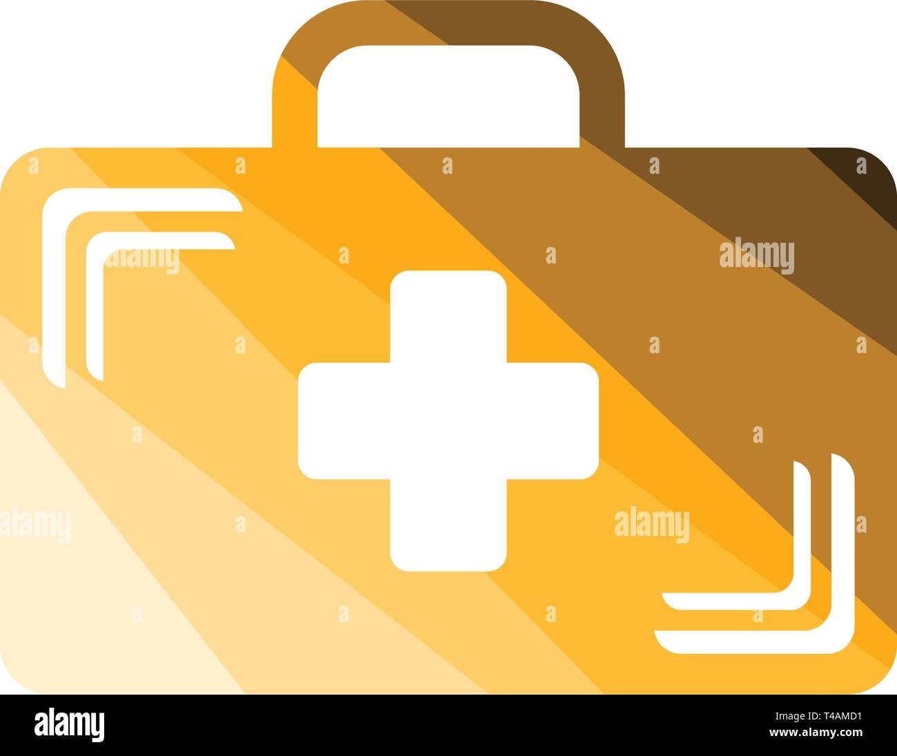 Medical case icon. Flat color design. Vector illustration Stock Vector ...