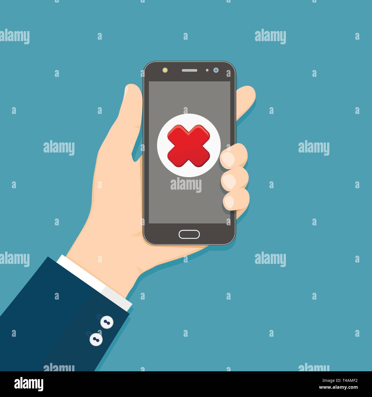 No check mark icon cartoon hi-res stock photography and images - Alamy