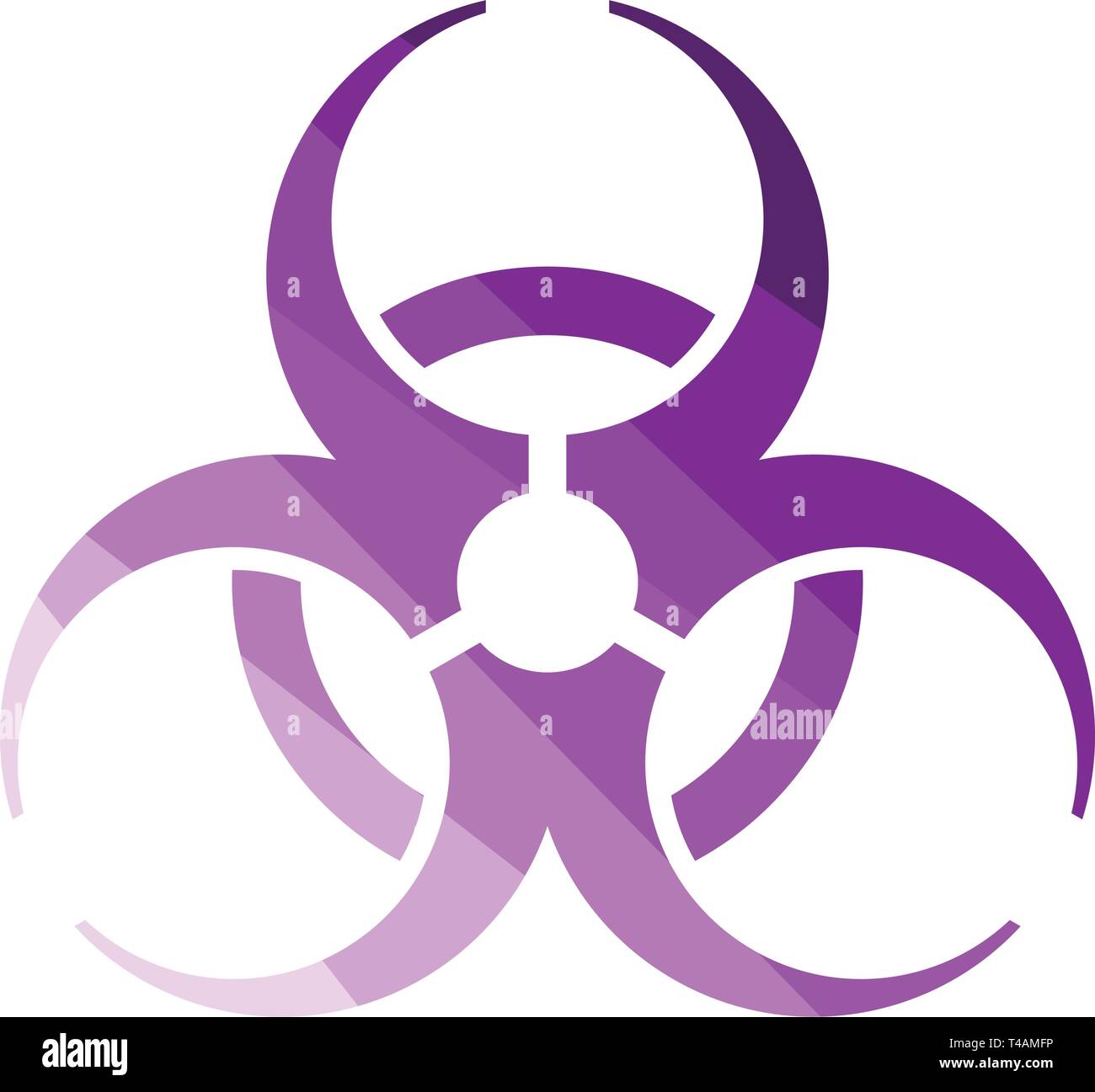 Biohazard icon. Flat color design. Vector illustration Stock Vector ...