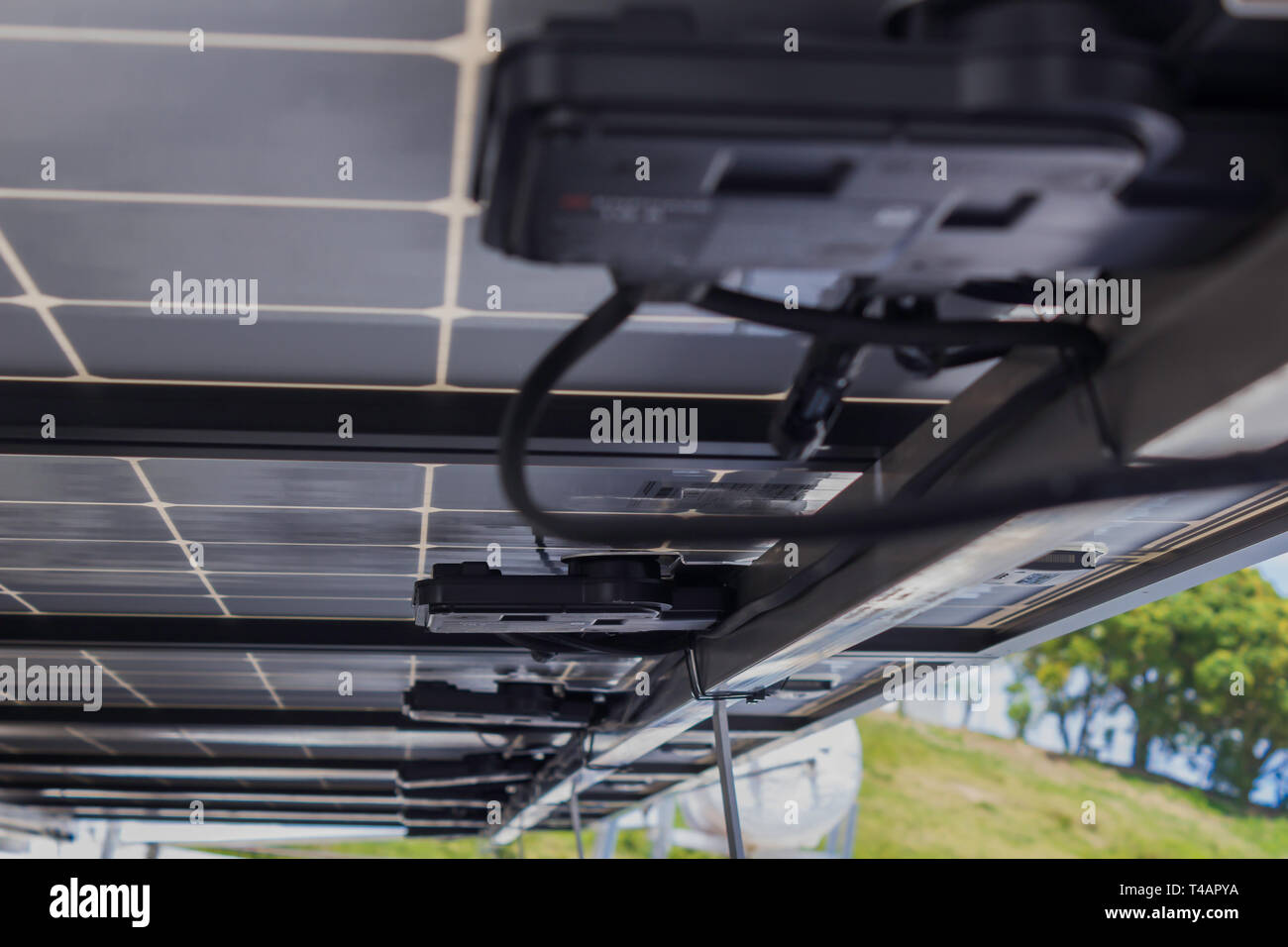 Solar panel micro inverters Stock Photo - Alamy