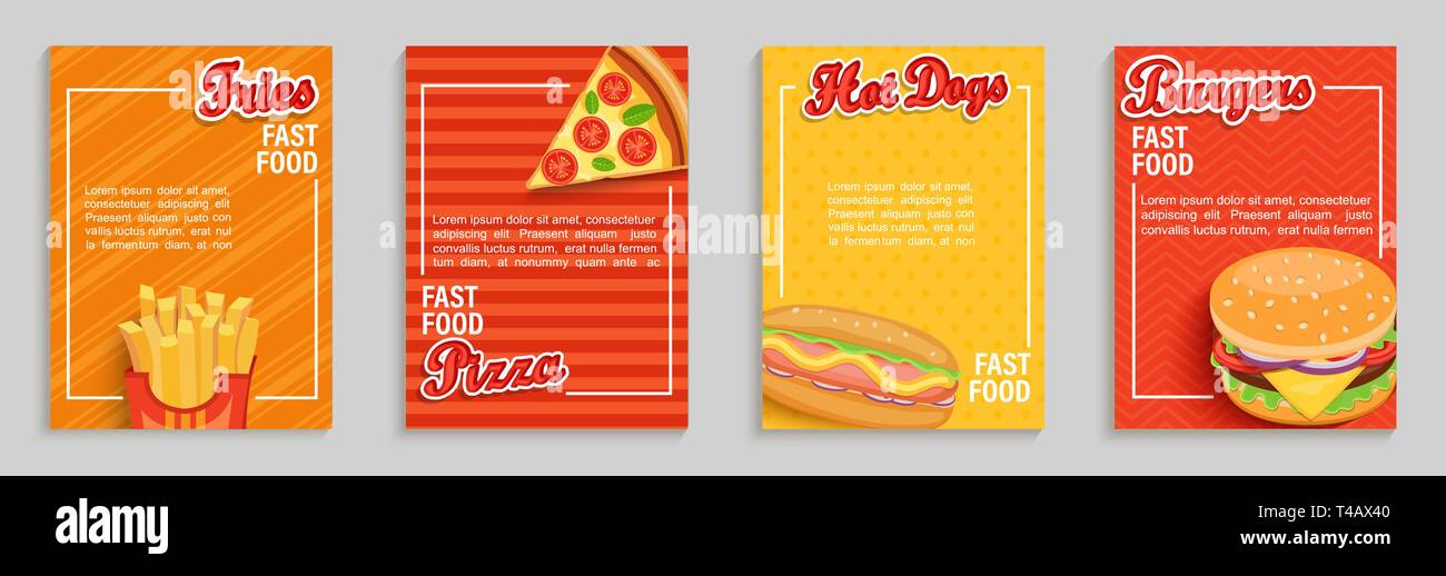 Burger fast food card Stock Vector Images - Alamy