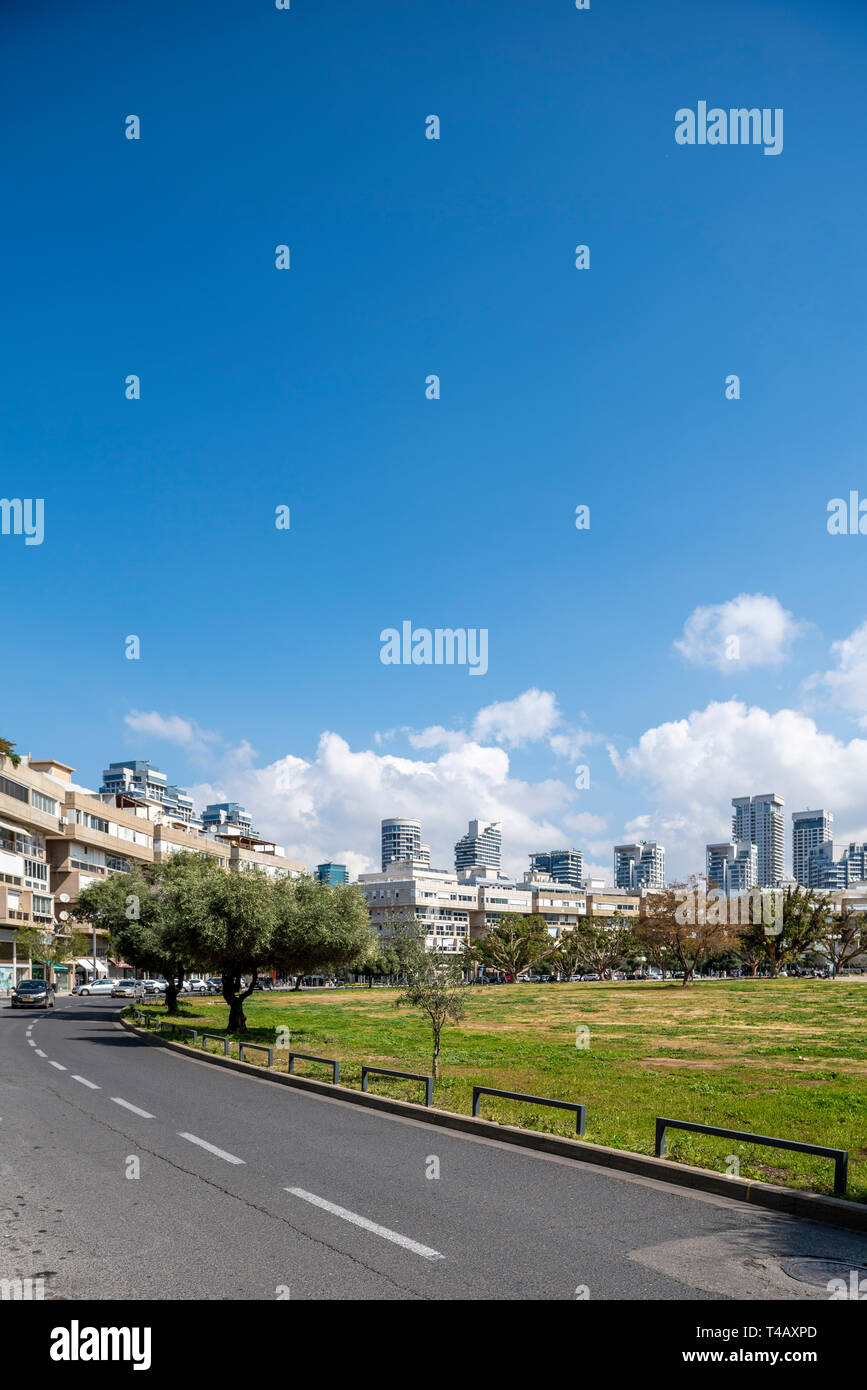 Israel, Tel Aviv-Yafo - 23 February 2019: Kikar Hamedina square Stock ...