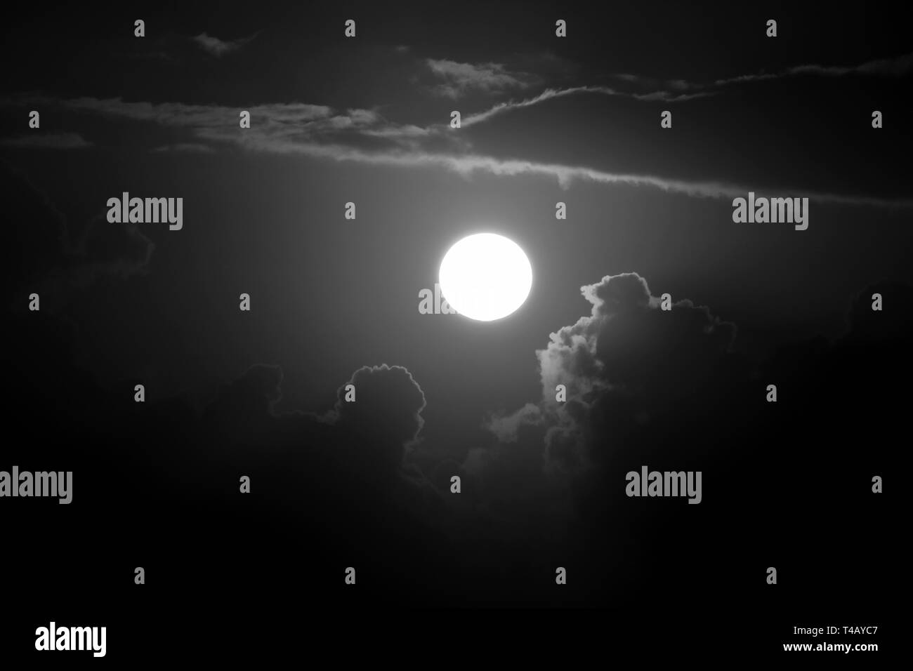 Only sky clouds Black and White Stock Photos & Images - Alamy