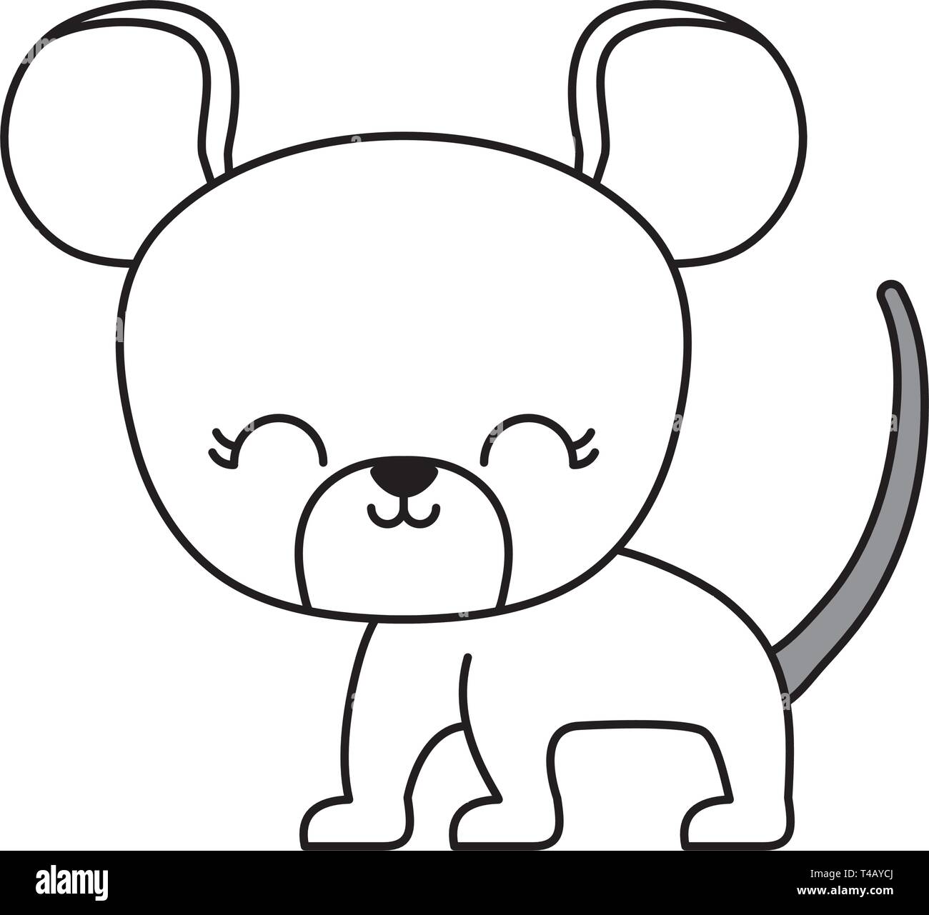 cute mouse animal isolated icon vector illustration design Stock Vector ...