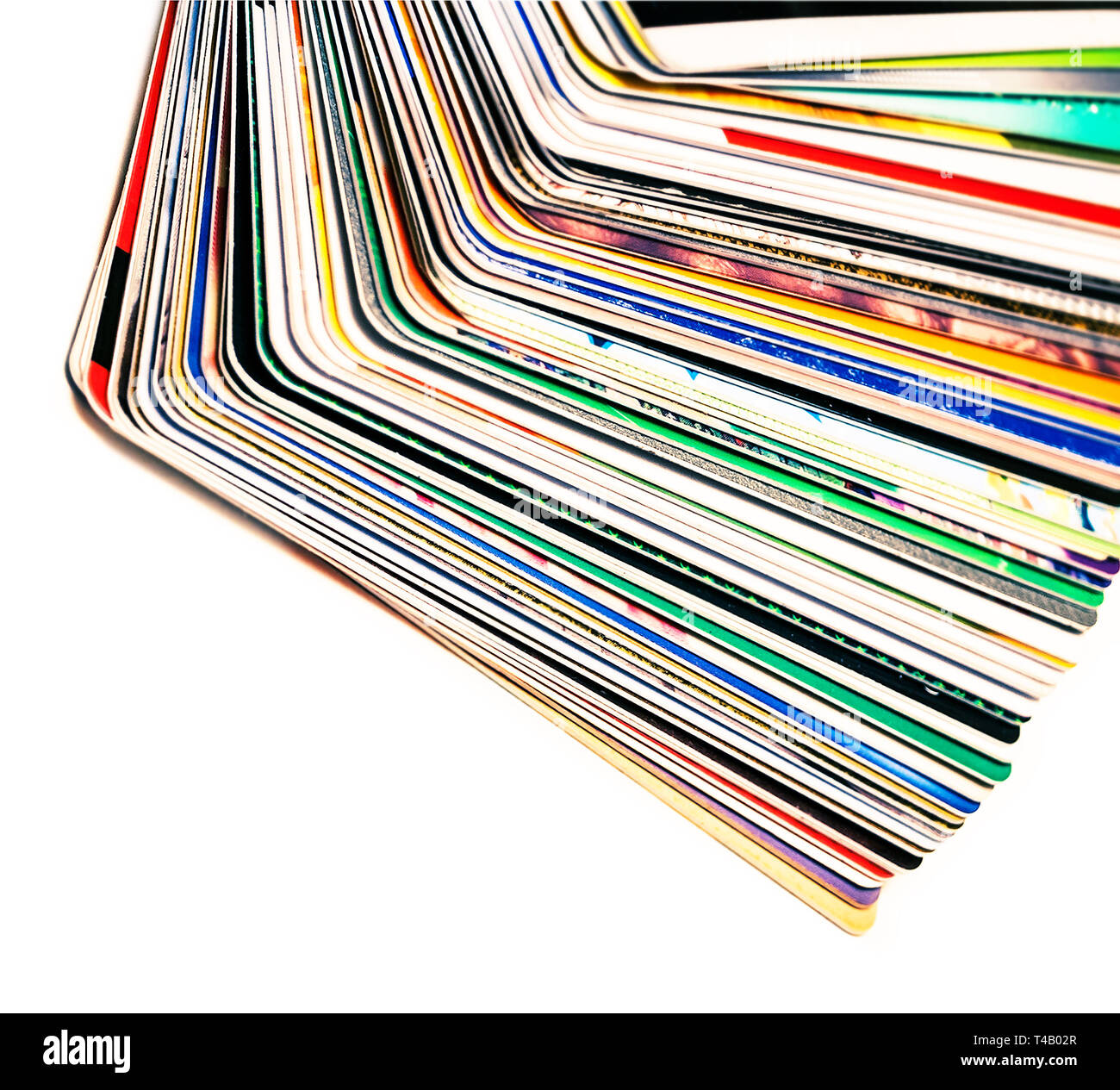stack of plastic cards isolated Stock Photo - Alamy
