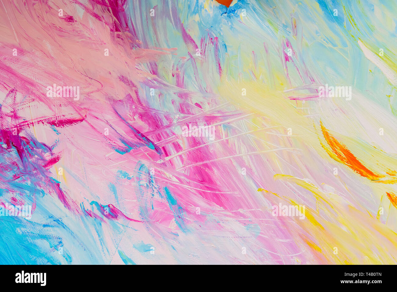 Detail of brush strokes of random colors to use as background and ...