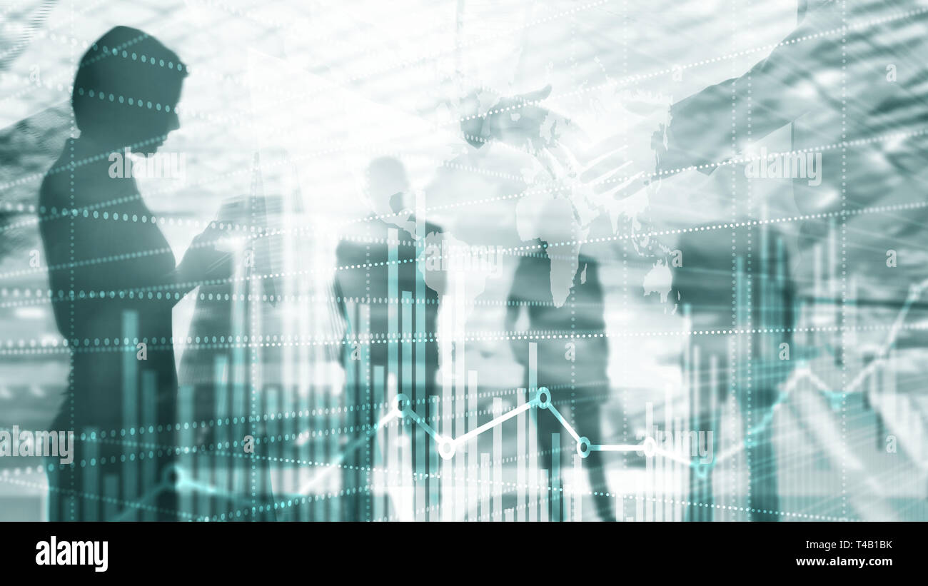 Universal Abstract background. Silhouettes of Business People. Economic ...