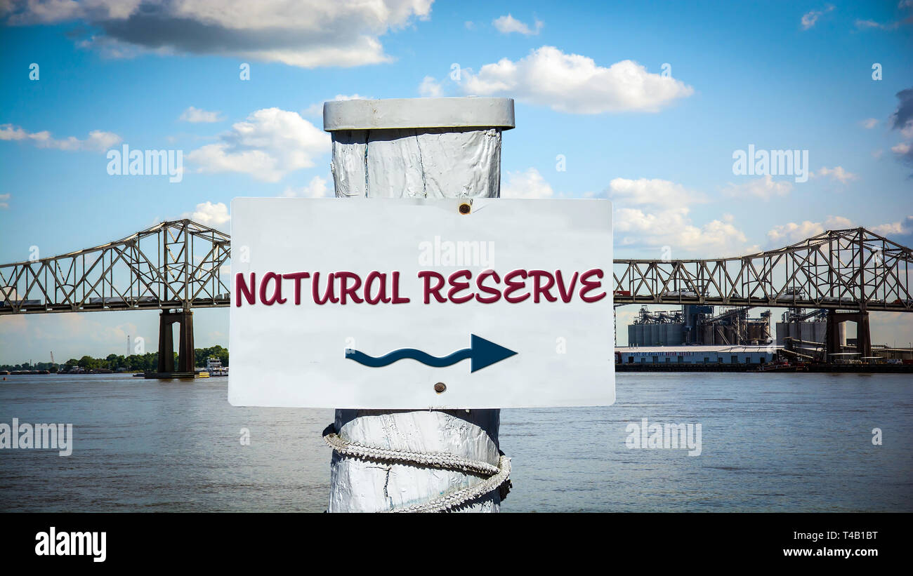 Street Sign NATURAL RESERVE Stock Photo - Alamy