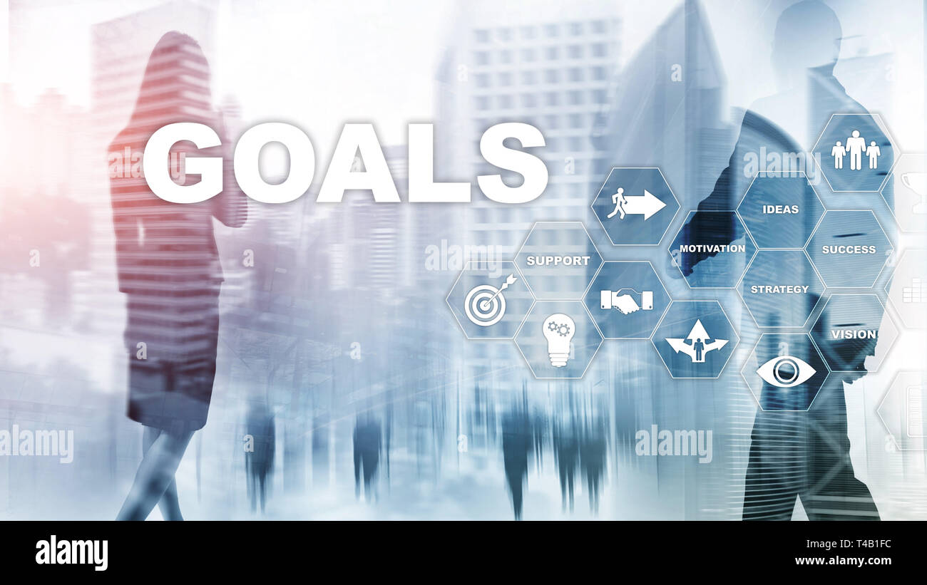 Target Goals Expectations Achievement Graphic Concept. Business ...