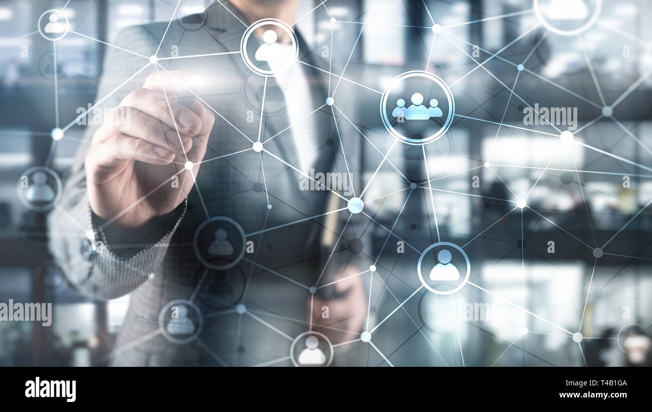 Double exposure people network structure HR - Human resources ...