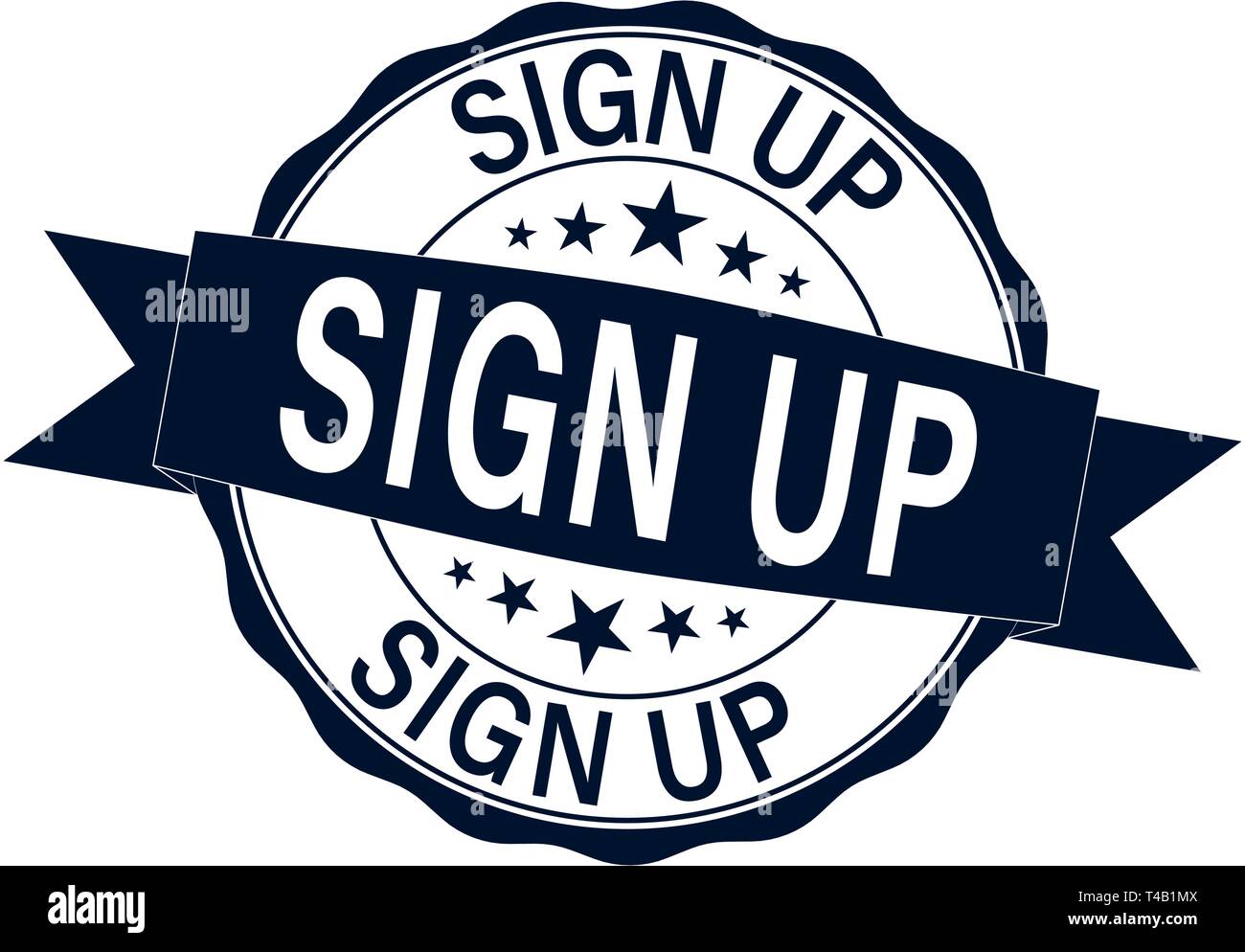 sign up rubber stamp vector illustration isolated Stock Vector Image ...