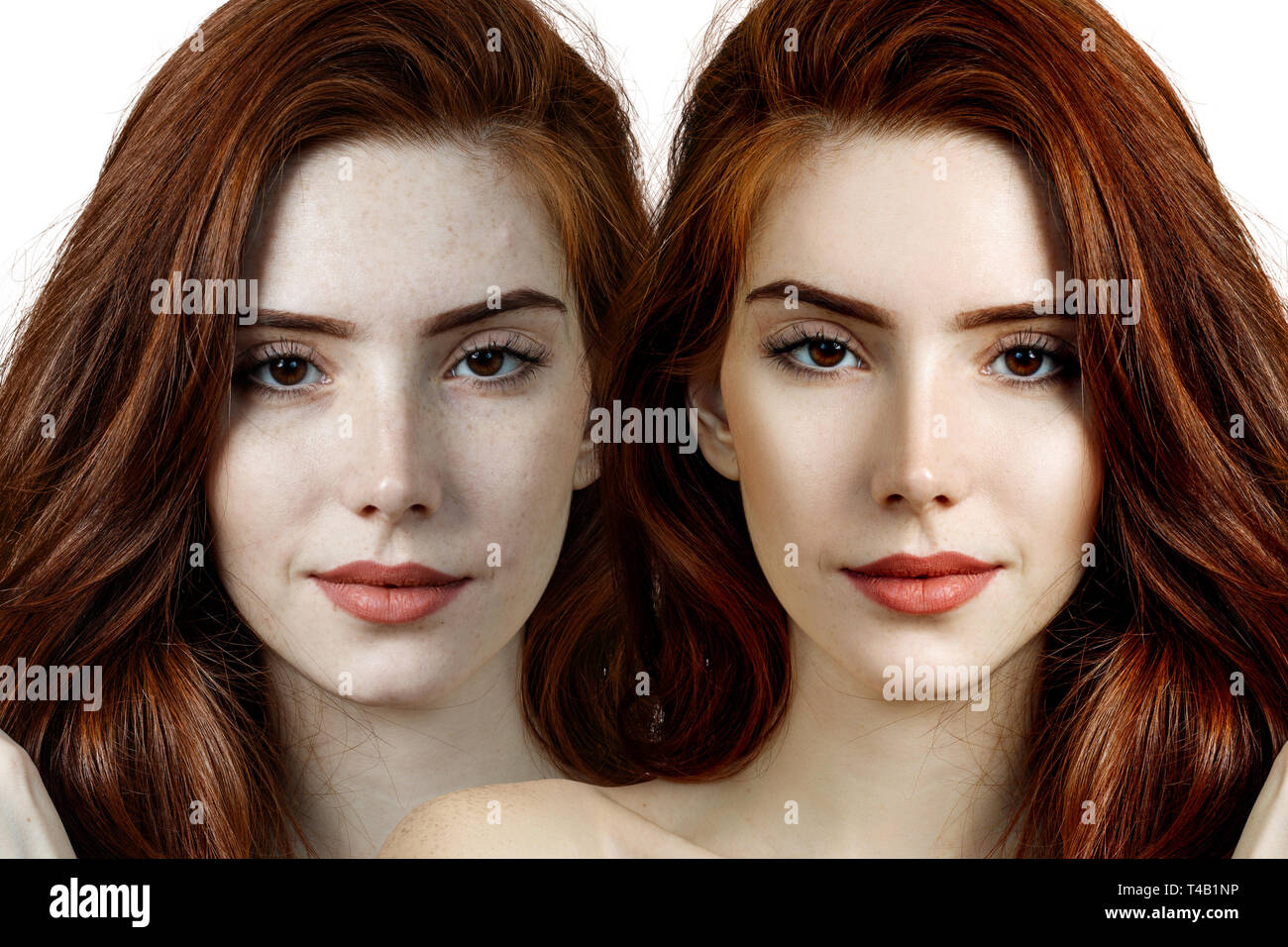 Retouching before after hi-res stock photography and images - Alamy